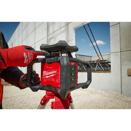 Milwaukee Tool M18 Red Exterior Rotary Laser Level Kit with Receiver ...