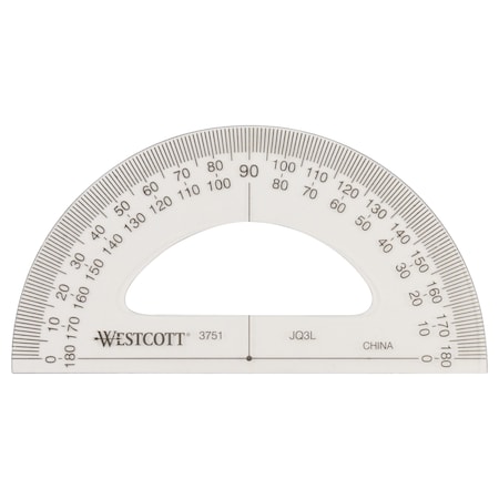 Westcott Protractors, 4" 180 Semi-Circular Protractor 375 | Zoro