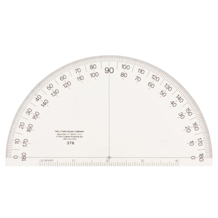 Westcott Protractors, 6" 180 Protractor, Weight: 0.02 376 | Zoro