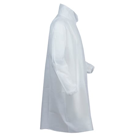 Kimberly-Clark Lite Duty Lab Coat Snap Frnt Elastic Wrist WHT XL 50/Cs ...