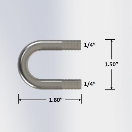Fittings Barb U-Bend, 1/4" 9014 | Zoro