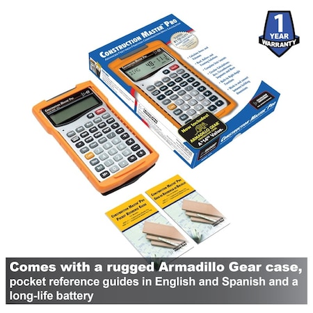 Calculated Industries Construction Calculator, Pro, 5 5/8x3 In 4065 | Zoro