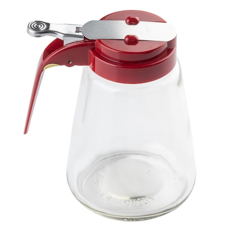 Tablecraft Glass Syrup Dispenser, Red, 6 oz, PK12 406RE | Zoro