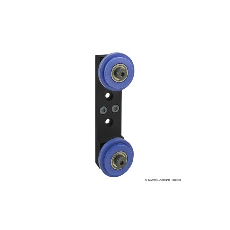 80/20 Dual Roller Wheel Bracket Assembly 40-2758-BLACK | Zoro
