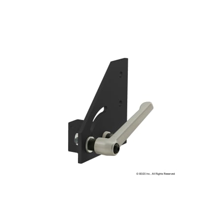 80/20 Lft Hand 90 Deg Pivot Assy W/L-Handle 40-4339-BLACK | Zoro