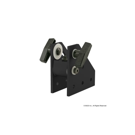 80/20 Blk 10S 1" Dbl Pivot Bracket W/T-Handle 4130-BLACK | Zoro