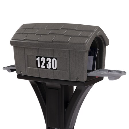 Simplay3 Classic Home Mailbox, Gray Stone/Black 416700-02 | Zoro