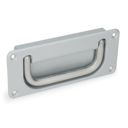 J.W. Winco Recessed Folding Pull Handle, Silver, SS 425.8-100-NI-SR-B ...