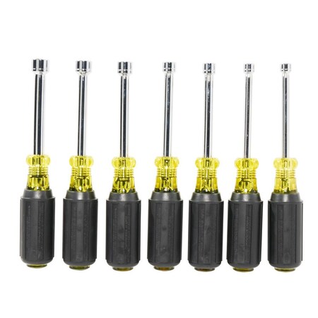 Klein Tools Hollow Shank Nut Driver Set, 3 in Shafts, Ergonomic Cushion ...