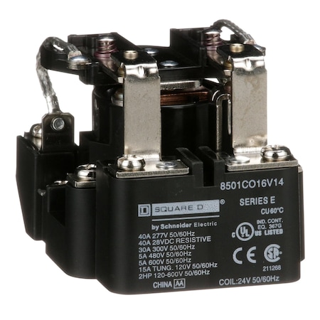 Square D Panel Mount, Power Relay, 30 A, Screw 8501CO16V14 | Zoro