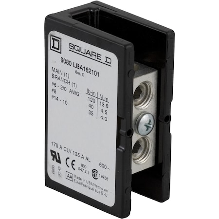 Square D Power distribution block, Linergy, 1 pole, 1 line, 1 load ...
