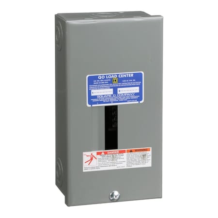 SQUARE D QO24 Load Center 50, 2, 120/240 V AC, Main Lug, - QO24L50TTS