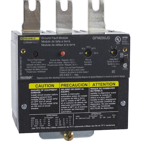 Square D Ground fault module, PowerPacT J, micrologic, Add-on ground ...
