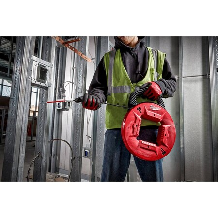 MILWAUKEE 100' Polyester Fish Tape w/ Flexible Metal Leader (48-22-4195 ...