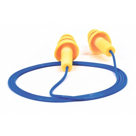 3M UltraFit Reusable Corded Earplugs, Flanged Shape, 25 dB NRR, Push-In ...