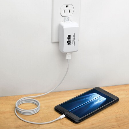 Tripp Lite USB Wall Outlet Charger, White U280-001-W2-HG | Zoro