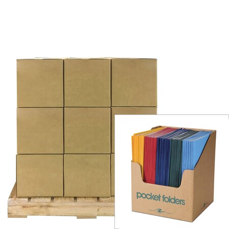 Roaring Spring Pallet of 100 Pocket Folders in Counter Display, 11.75 ...