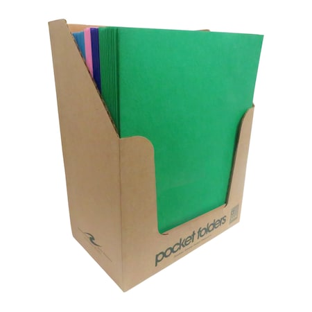 Roaring Spring Pocket Folders in Holder, 11.75"x8.5", Twin Pockets Hold ...