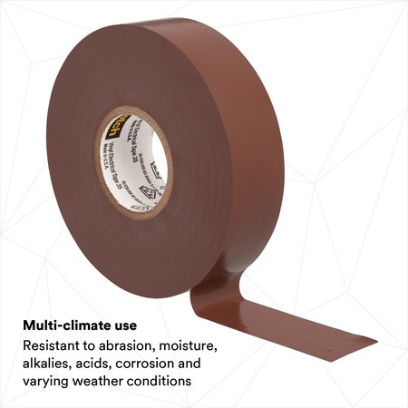 3M Vinyl Electrical Tape, 35, Scotch, 3/4 in W x 66 ft L, 7 mil thick ...