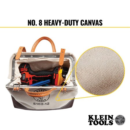 Klein Tools Canvas Tool Bag, 12-Inch 5102-12 | Zoro
