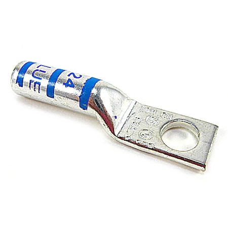 Abb One-Hole Compression Lug, 6 AWG Max, #10 Stud, Long Barrel, Copper ...