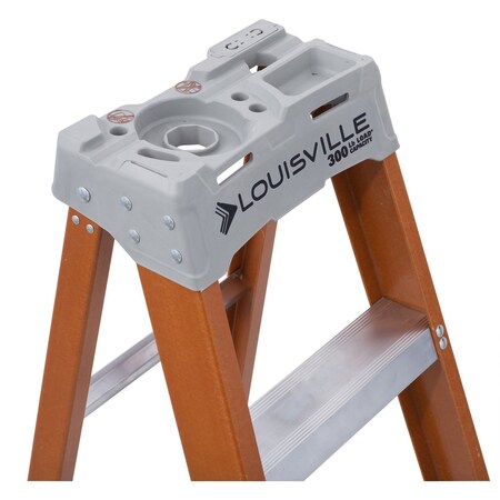 Louisville 6 ft Fiberglass Stepladder, 300 lb Capacity FS1506 | Zoro