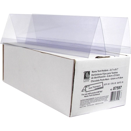 C-Line Products Name Tent Holder, Med, Rigid, 2.5x8.5", PK25 87597 | Zoro
