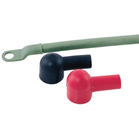 Quickcable Stud Terminal Protector, Red/Black, 4Ga 5719-2002 | Zoro