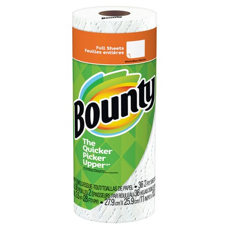 Bounty Perforated Bounty Individually Wrapped Rolls, PK30, 2 Ply, 36 ...