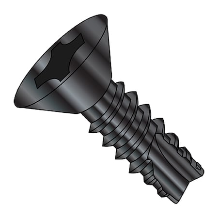 Zoro Select Concrete Screw, Flat, Steel Black Oxide and Oil, 10000 PK ...