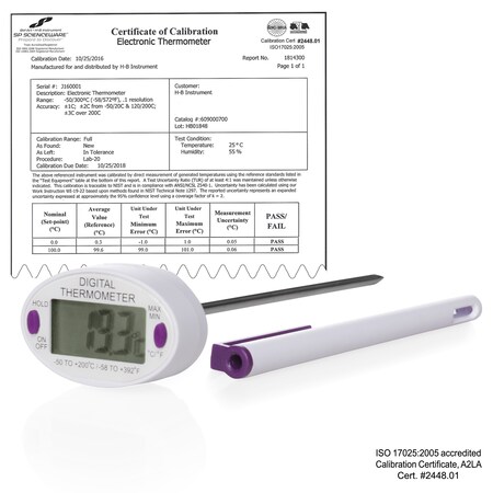 Bel-Art Calibrated Electronic SS Stem, Meter B60900-1100 | Zoro