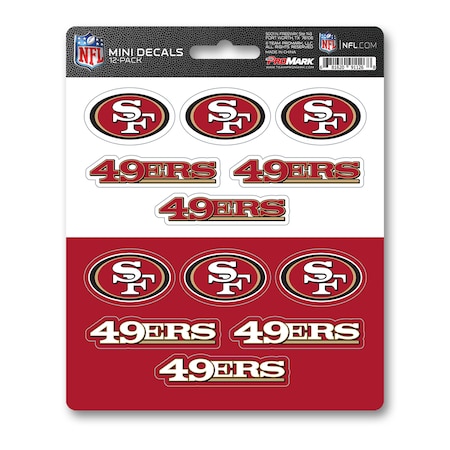Fanmats NFL San Francisco 49ers Mini Decal Sticker 61135 | Zoro