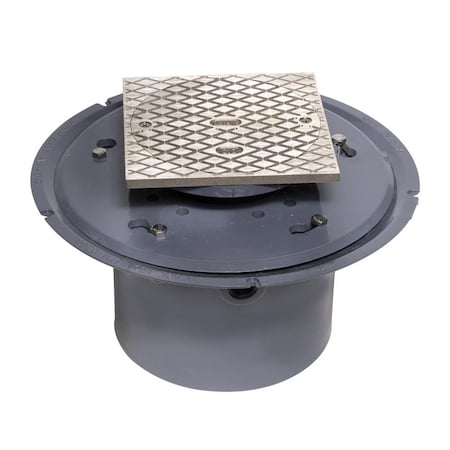 Oatey PVC Adj Cleanout 6", w/6"Nick Cr S 74176 | Zoro