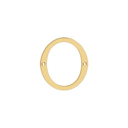Deltana Numbers, Solid Brass Lifetime Brass 4" RN4-0 | Zoro