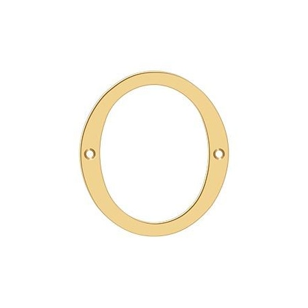 Deltana Numbers, Solid Brass Lifetime Brass 6" RN6-0 | Zoro