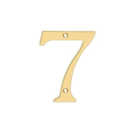 Deltana Numbers, Solid Brass Lifetime Brass 6" RN6-7 | Zoro