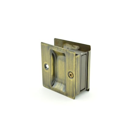 Trimco Passage Pocket Door Lock Square Cutout Antique Brass 1064.609 | Zoro
