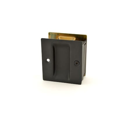 Trimco Passage Pocket Door Lock Square Cutout Satin Black 1064.622 | Zoro