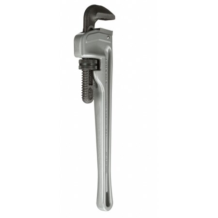 Ridgid 18" Aluminum Straight Pipe Wrench, Serrated, Tether Capable, 2-1 ...