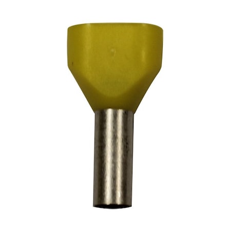 Eclipse Tools Wire Ferrule, Yellow, Twin, 1 AWG, PK100 701-112 | Zoro