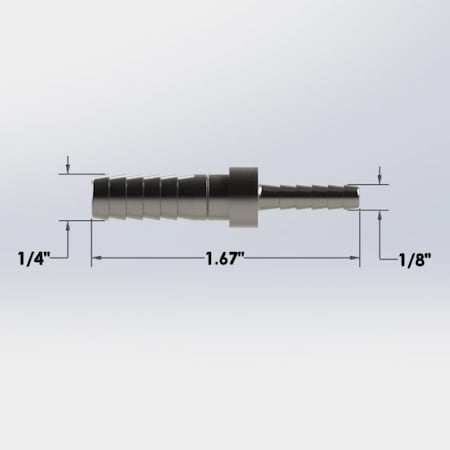 Fittings Barb Splicer, 1/4" X 1/8" 7117 | Zoro