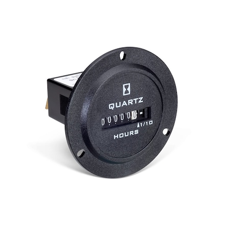 Trumeter Hour Meter, DC Quartz, Round, 3 Hole 732-0001 | Zoro