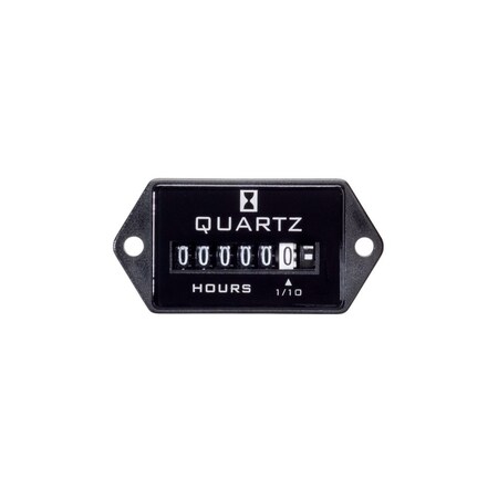 Trumeter Hour Meter, DC Quartz, 2-Hole, Rectangular 732-0004 | Zoro
