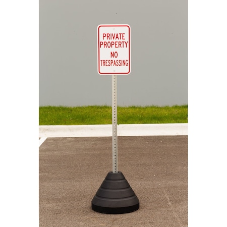 Zing Sign Base, 72 lb, Post/Property Sign 7451 | Zoro