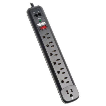 Tripp Lite Power Strip, Surge, 7 -Outlet 5-15R, 5-15P, 6 ft., Black ...