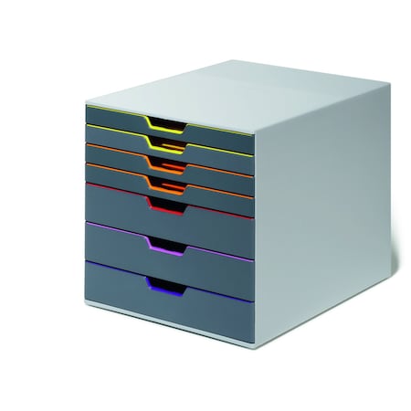 Durable Office Products Desk Storage, 7 Drawer Box, Gray/Multi 760727 ...