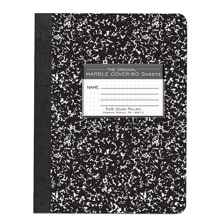 Roaring Spring Case of Black Marble Comp Notebooks, 5x5 Graph Ruled, 80 ...