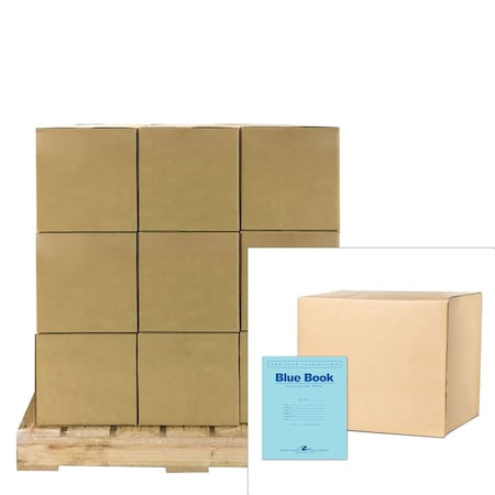 Roaring Spring Pallet of Exam Books, 8.5"x7", 8 sht/16 pg of 15# White ...