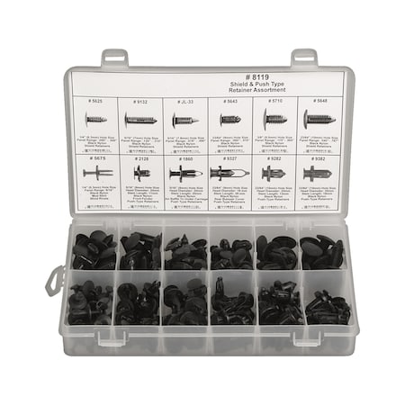 Push Clips Automotive Splash Shield Retainer Assortment - Kimball ...