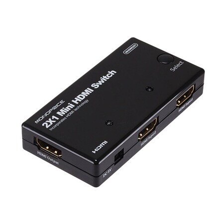 Monoprice 2x1 Mini HDMI 1.4 Switch, 1920x1080p@60Hz, 8150 | Zoro